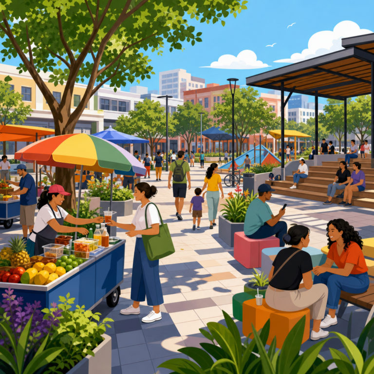 Public Space Design for Informal Vendors and Daily Use